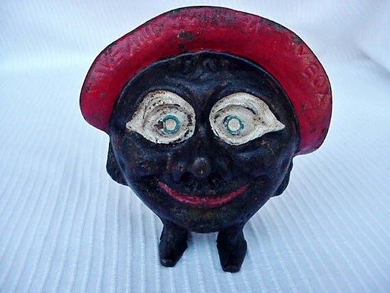 Cast Iron Black Man's Head Bank Collectibles Banks