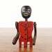 Vintage black dancing man wooden toy limberjack jig doll
