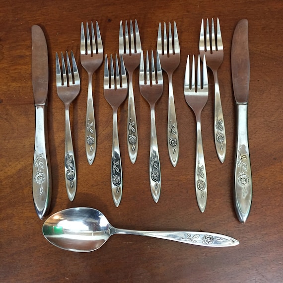 Vintage Flatware by Oneida in My Rose Pattern Stainless