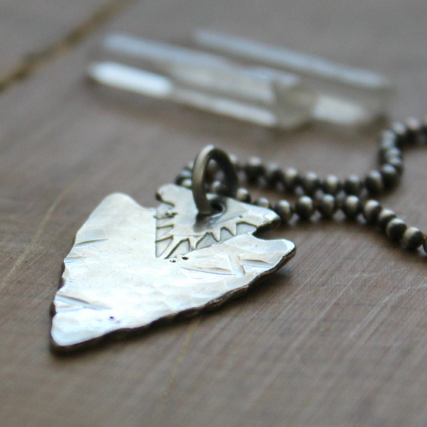 Men's Personalized Arrowhead Necklace Custom Men's