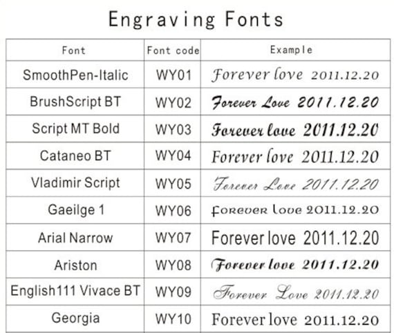 Custom Laser Engraving Rings Text