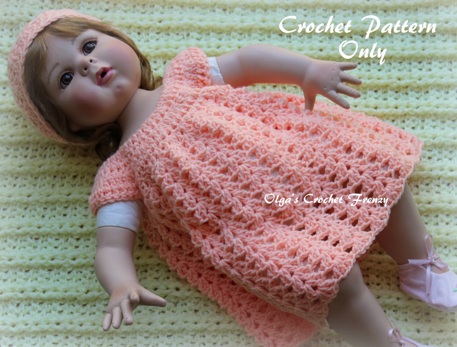 Preemie Baby Crochet Dress Pattern Instant PDF Download