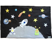 Items similar to Felt Space Play mat game, Roll Up Playmat Astronaut on ...
