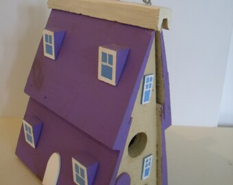 Purple bird house | Etsy