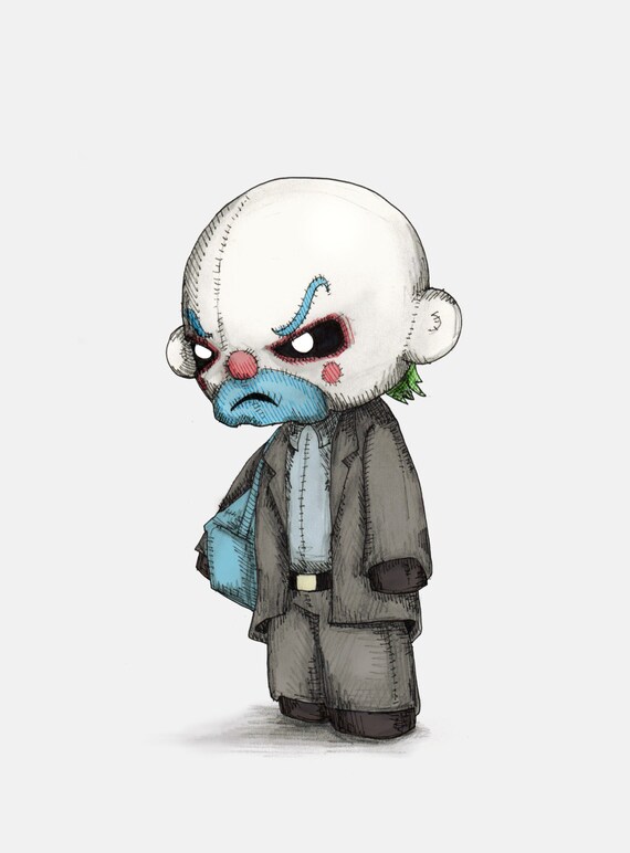 Clown Bank Robber Plush Fine Art Print