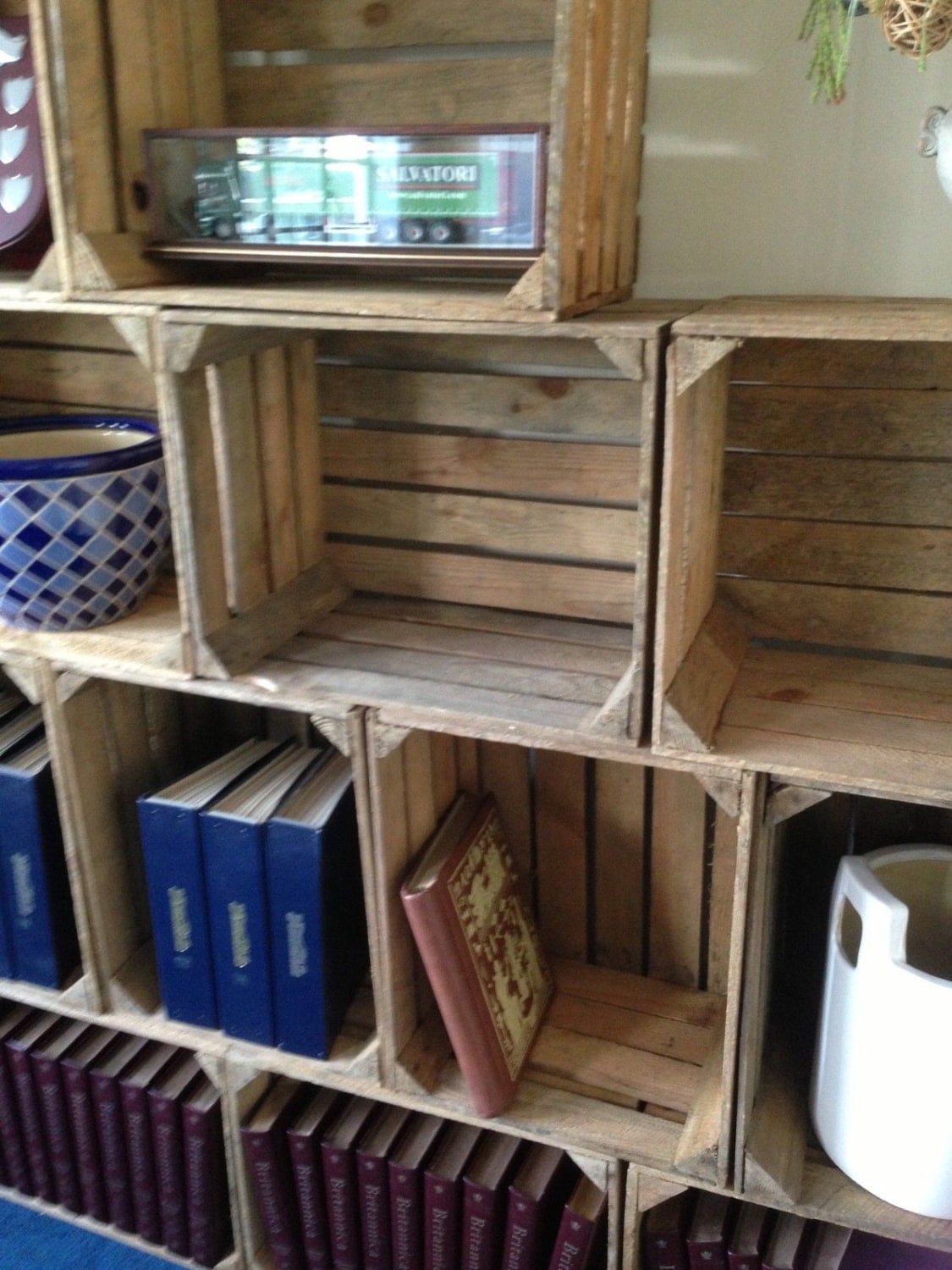 6 x Vintage Rustic European Wooden Apple Crates, ideal storage boxes ...