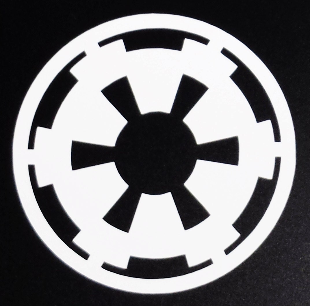 2.75 Imperial Cog STAR WARS Tie Pilot vinyl decal x2