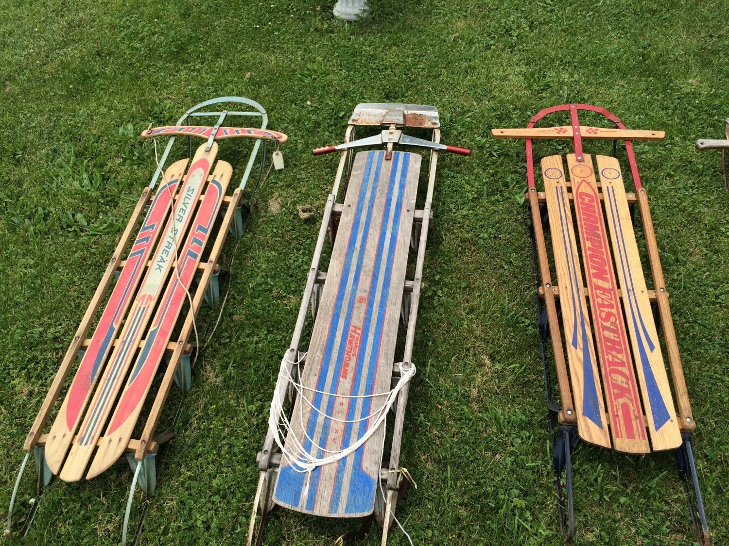 Mid 1900's Vintage Silver Streak Snow Sled Excellent