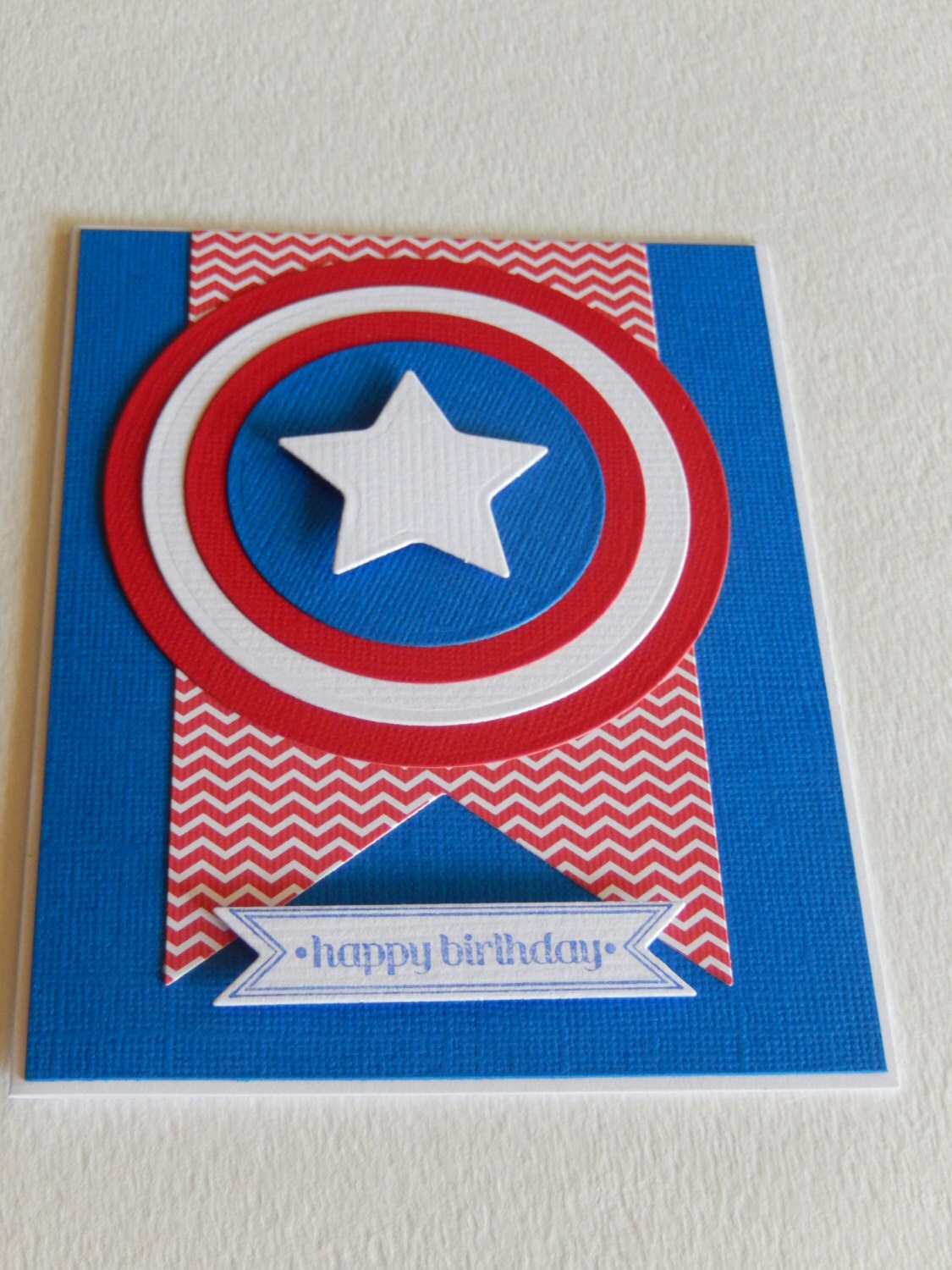 Captain America Birthday Card by GreetingsfromDiana on Etsy