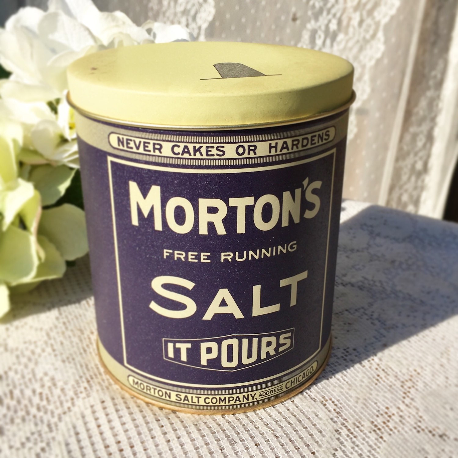 Vintage Morton’s Salt tin box, Canister, retro, Bristol ware ...