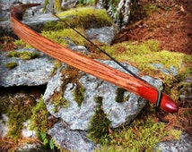 Traditional Wooden Longbow Made With Red Oak with Bloodwood Limb Tip ...