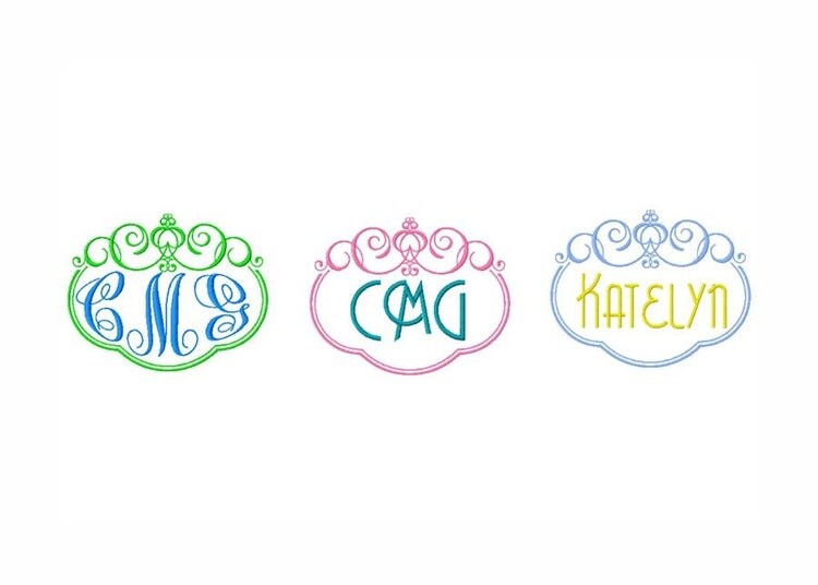 MONOGRAM FRAME Machine Embroidery Design fancy by FabricModern