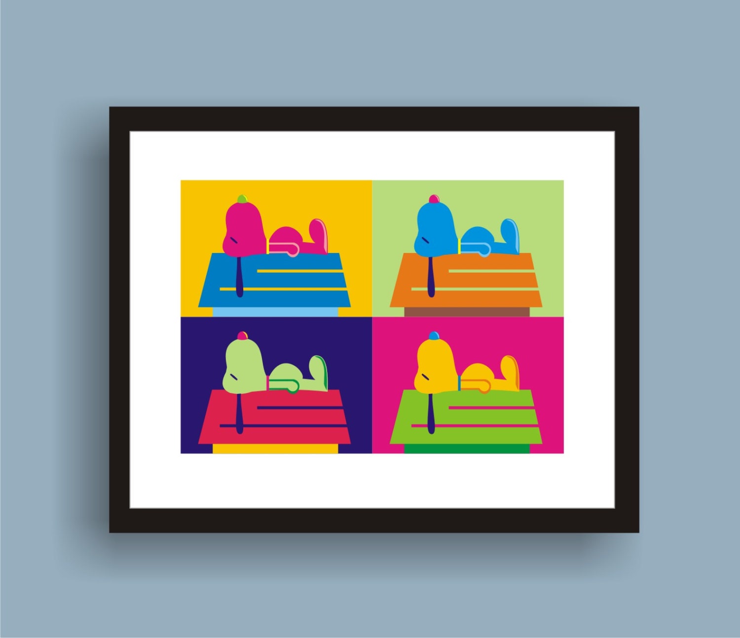 Snoopy Pop Art Original Print by C Wiedenheft comes with a