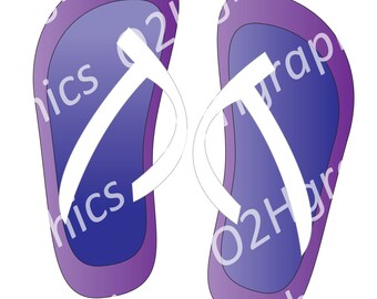 Flip flops clipart | Etsy
