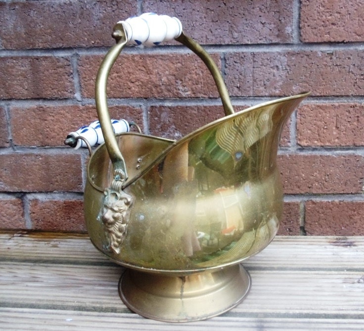 Vintage Brass Bucket With A Handle