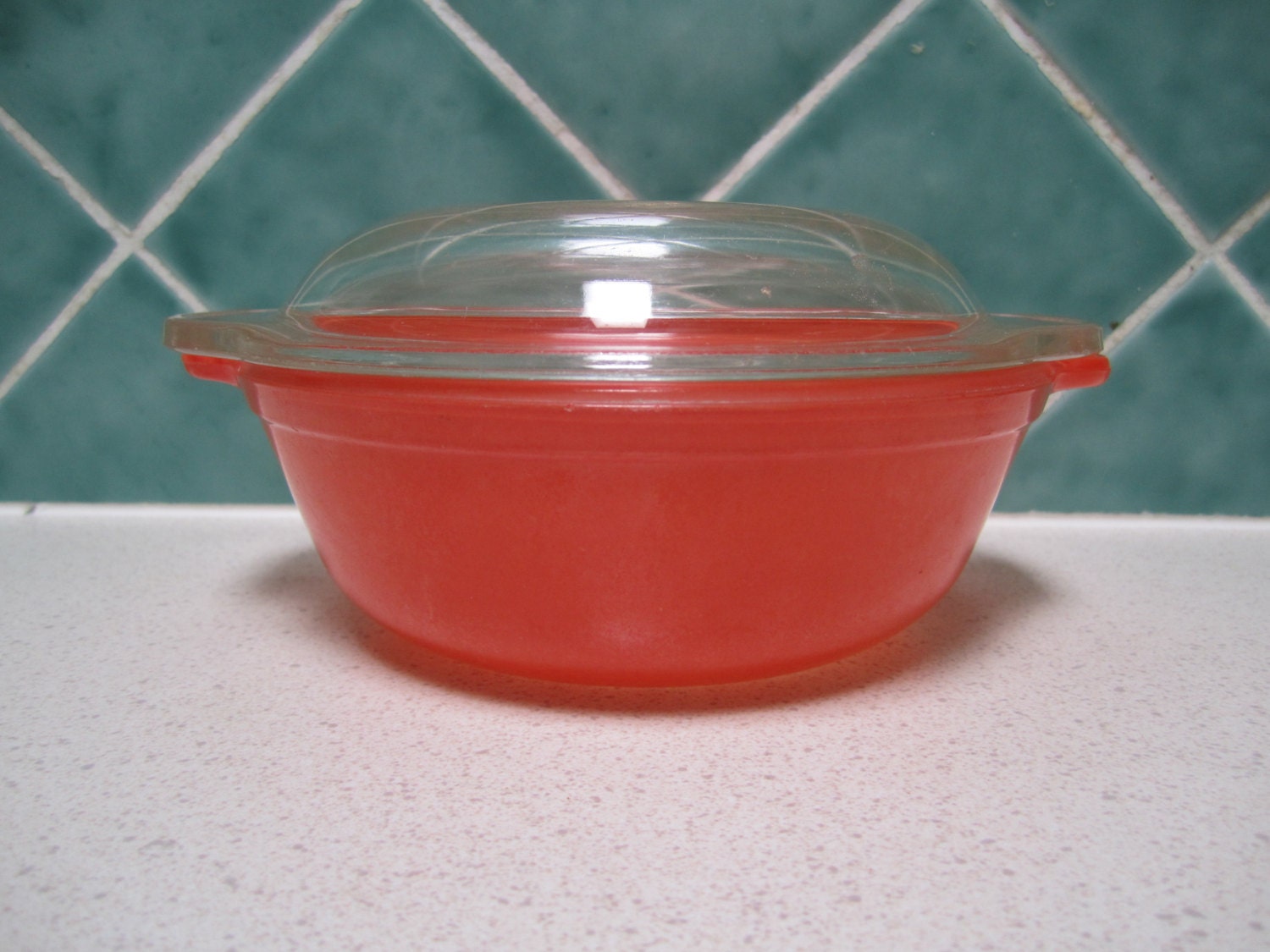 Small Vintage Orange Pyrex Casserole Dish – 1950’s – Haute Juice