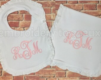 Nola Baby Newborn Set with Appliqued Bodysuit by EmbroiderytoGeaux