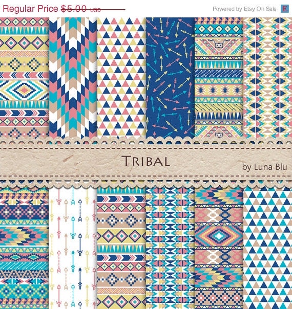 New Item added to my shop:60% OFF Tribal Digital Paper: ” Tribal ...