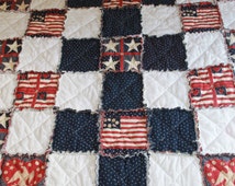 Popular items for reversible rag quilt on Etsy