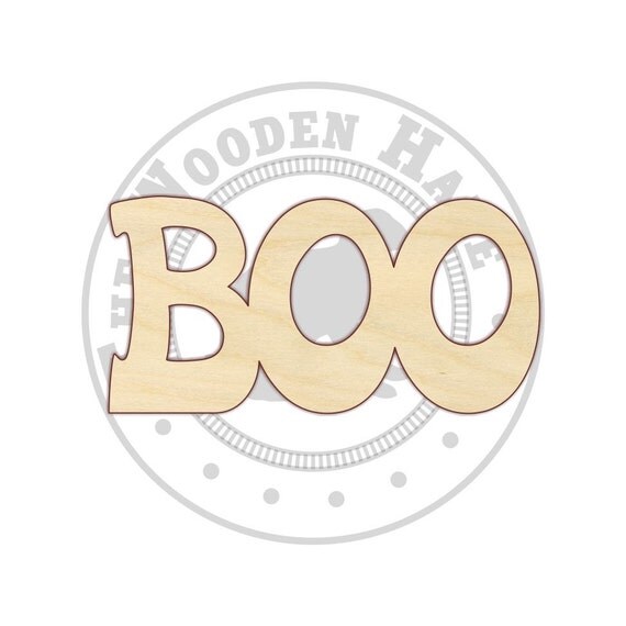 BOO Halloween Wood Cut Out 160135 Unfinished by TheWoodenHare