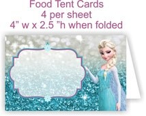 Unique frozen place cards related items | Etsy