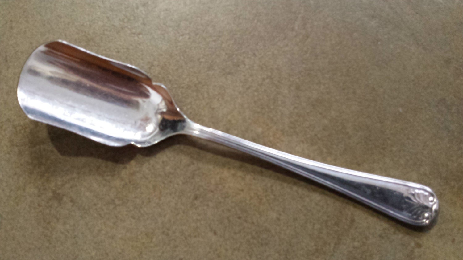 Vintage EL SHEFFIELD Silver Plated SHELL Solid Cheese Scoop 7 1/4 ...