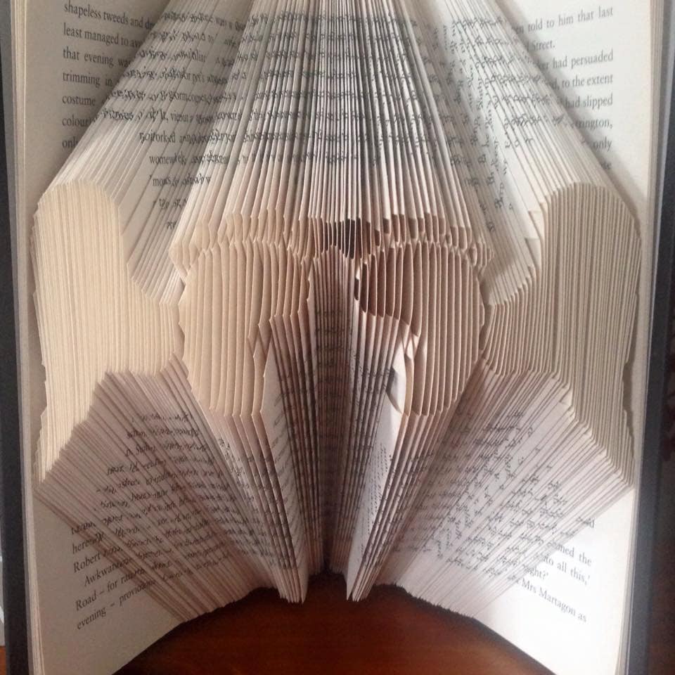 Book folding pattern for Angel wings 50 folds per wing feet