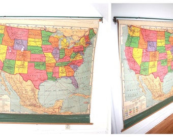 pull down map on Etsy, a global handmade and vintage marketplace.