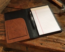 Unique leather notepad related items | Etsy