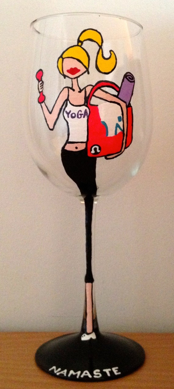Yoga Wine Glass