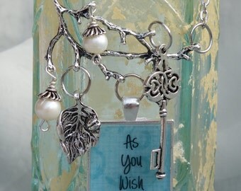 Items similar to Princess Bride Inspired Agate and Swarovski Necklace ...