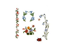 Popular items for flower transfer on Etsy