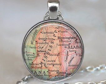 Indiana map necklace Indiana map pendant Indiana map