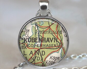 Block Island map necklace Block Island by thependantemporium