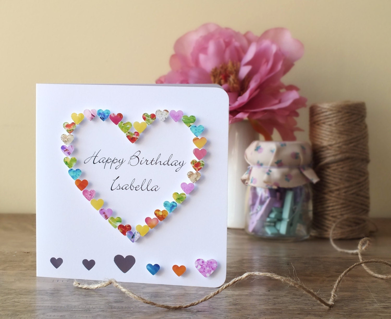 Handmade Personalised Birthday Card Personalized Happy Handmade Personalised Birthday Card Personalized Happy