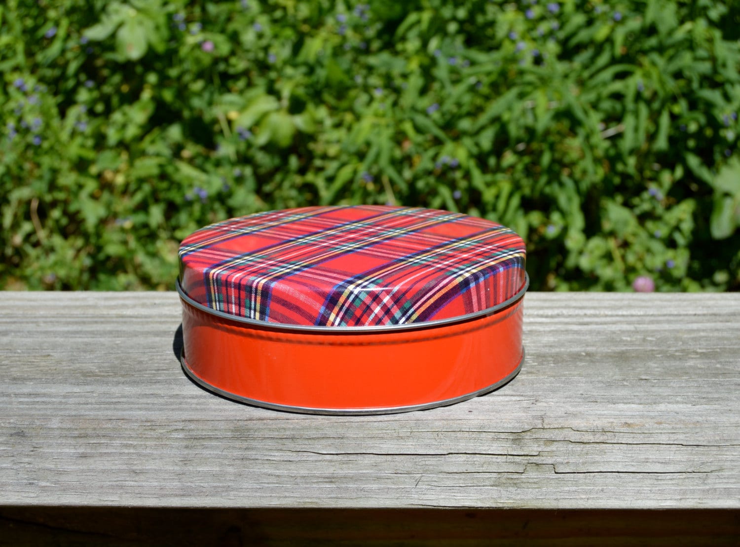 Red Plaid 1980 Tin, Sugar Free Peppermint Patties Tin, Vintage Home ...