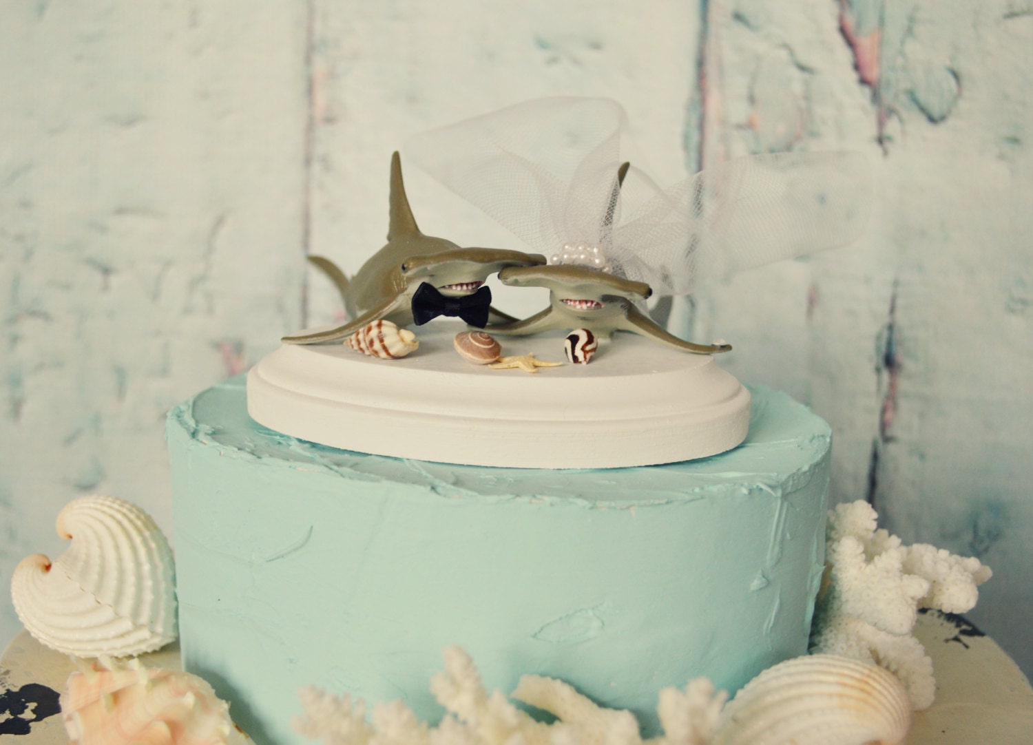 shark wedding hammerhead cake topper fisherman Guy Harvey