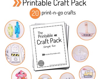 Printable Robot Craft Pack Set of 5 robot by CreateintheChaos