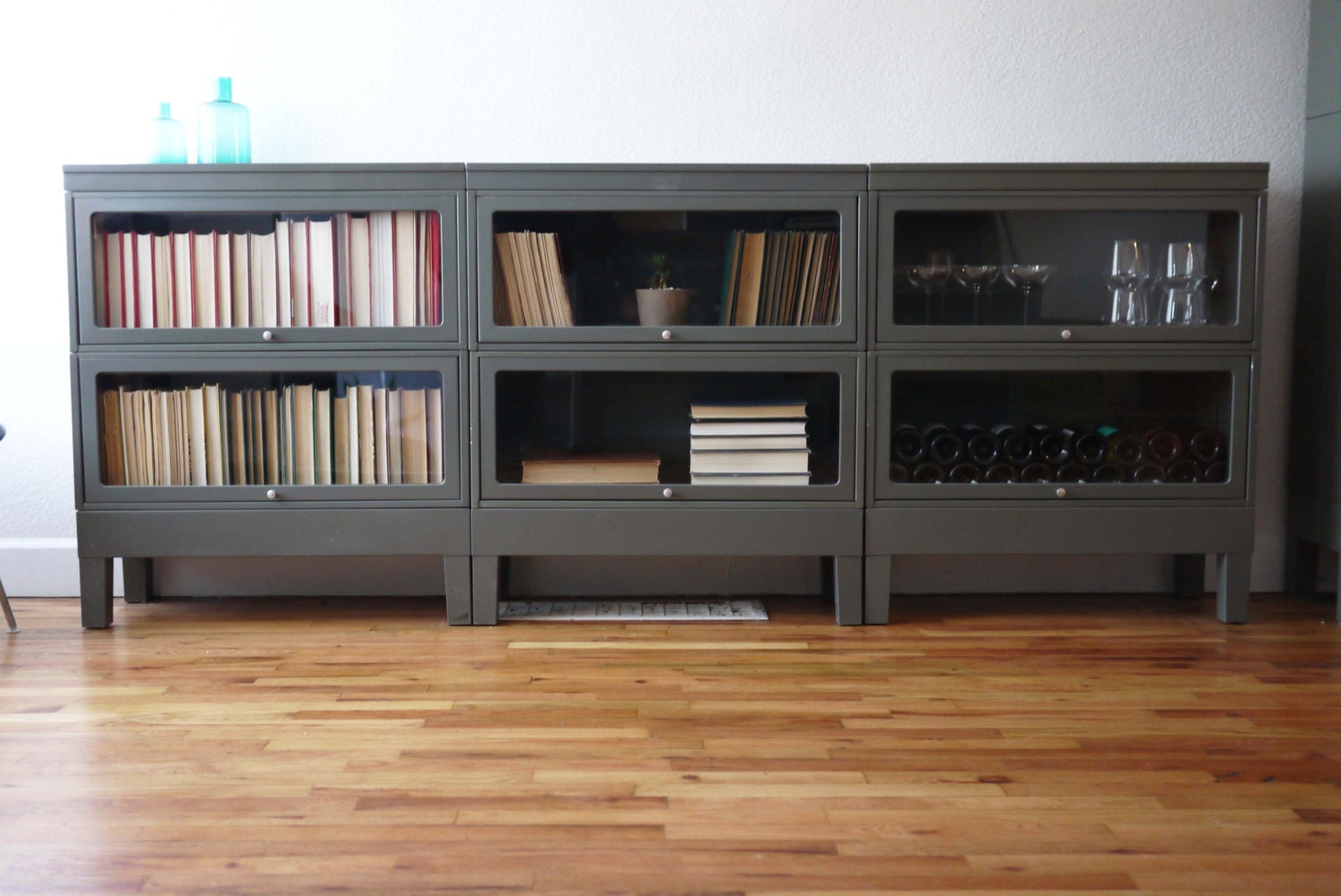 Vintage Steel Low Bookcase – FREE SHIPPING – Haute Juice