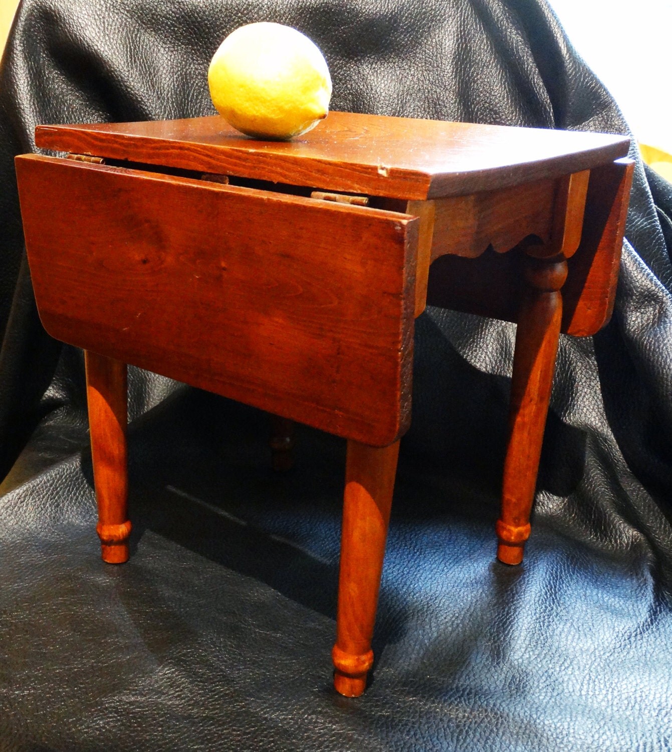 Salesman Sample Table Drop Leaf Pine Handmade Vintage – Haute Juice