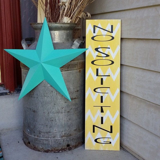 No Soliciting Porch Sign by CashemChic on Etsy