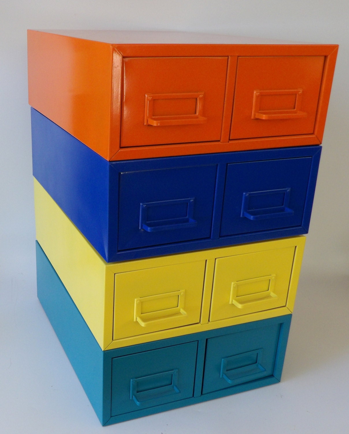 Card File Cabinet Vintage Card Catalog Campaign Drawers Industrial Loft ...