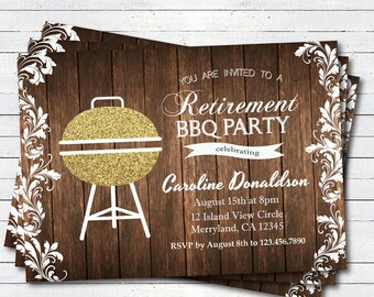 Bbq retirement party | Etsy