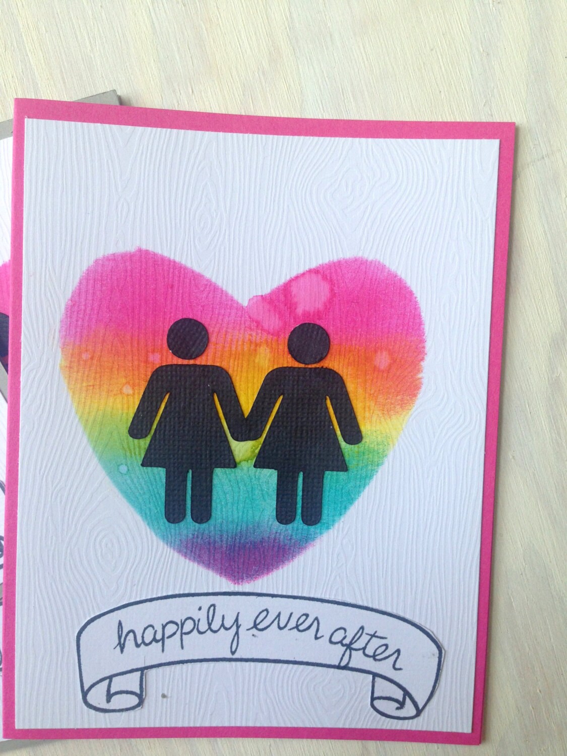 LGBT Wedding Card Lesbian Wedding // Same by HotWheelsAndGlueGuns