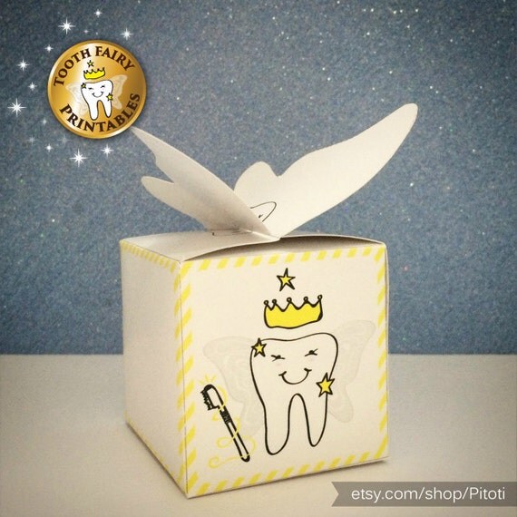 Tooth Fairy box Lost tooth box Printable Keepsake Box DIY
