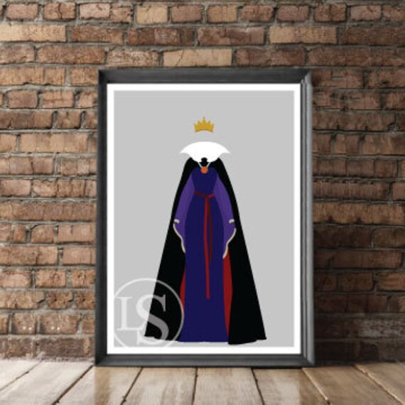 Disney Villain The Evil Queen Poster/Print - minimalist snow white evil ...