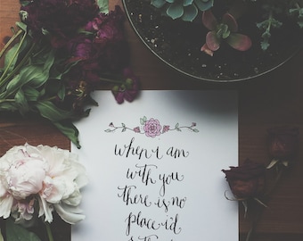 Calligraphy lyrics | Etsy