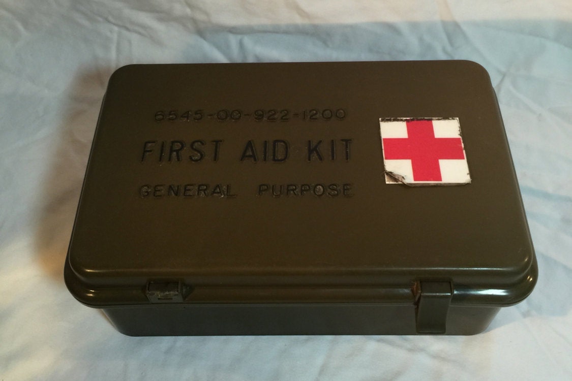 Military First Aid Box, General Purpose, Size A, 6545-00-922-1200 ...