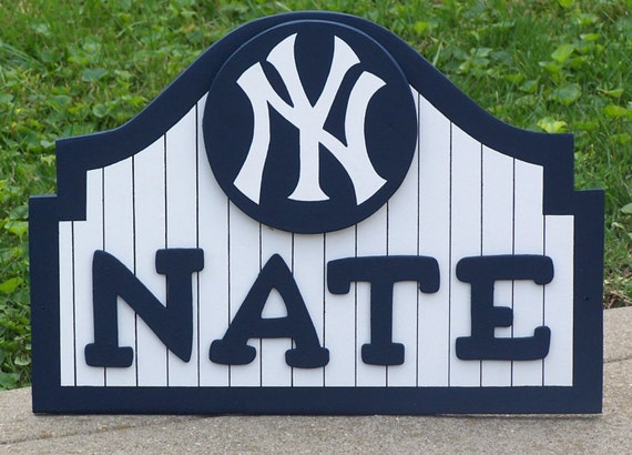 NEW YORK YANKEES Sign Name Sign Custom Made Wood