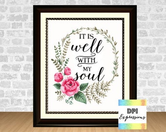 Items similar to Rejoice in the Lord Always - Bible Print / Scripture ...